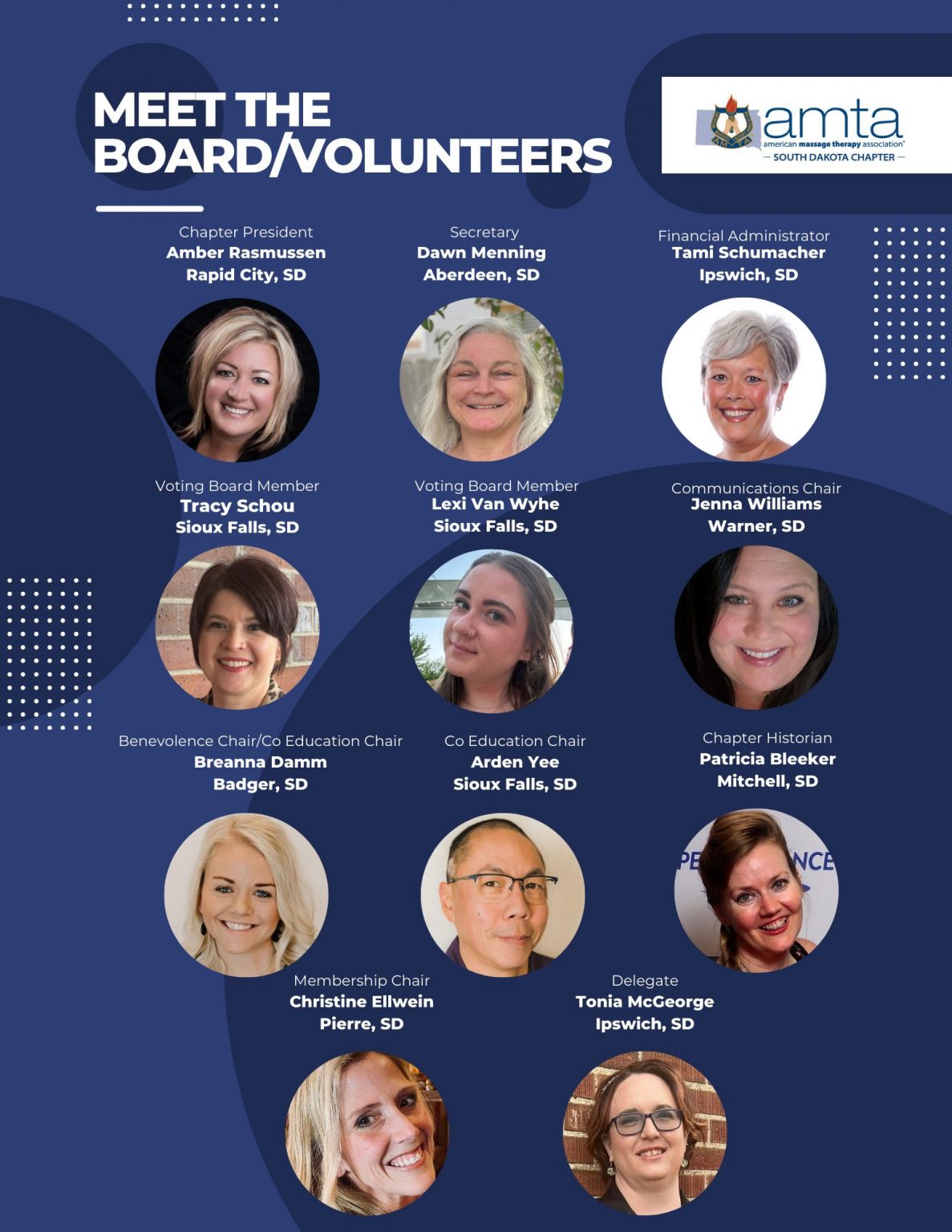 Board/Chair Members - AMTA South Dakota Chapter
